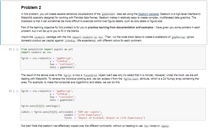 Solved Problem 2 In this problem, you will create several | Chegg.com