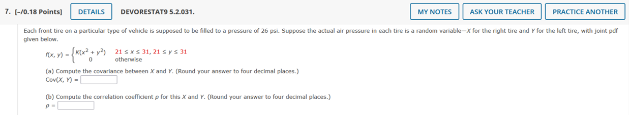 Solved given below. f(x,y)={K(x2+y2)021≤x≤31,21≤y≤31 | Chegg.com
