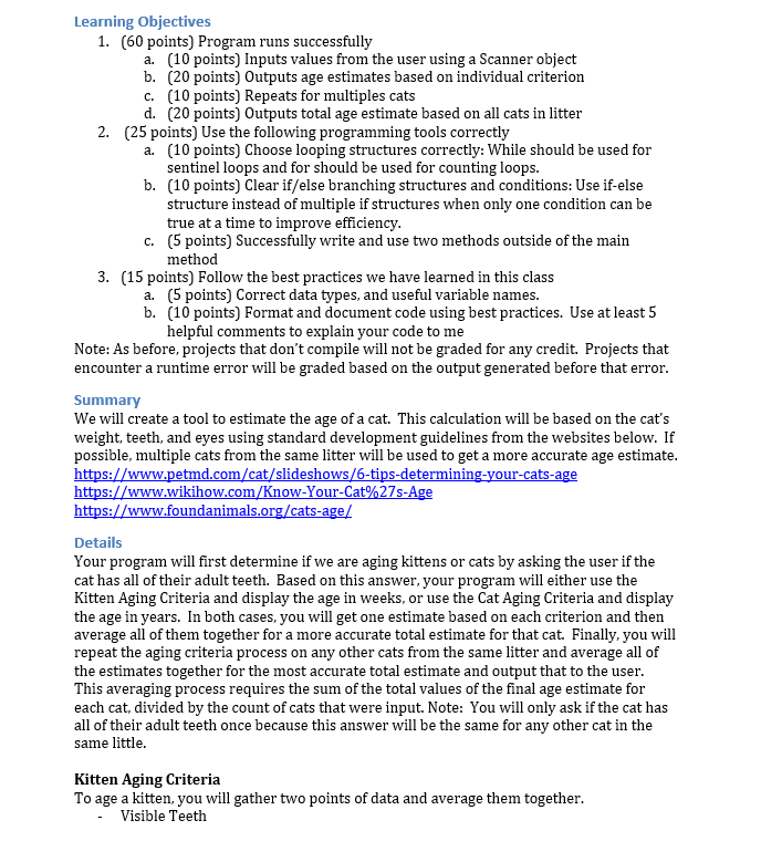 Solved Learning Objectives 1. (60 points) Program runs | Chegg.com