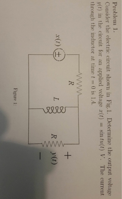 Solved Consider the electric circuit shown in Fig. 1. | Chegg.com