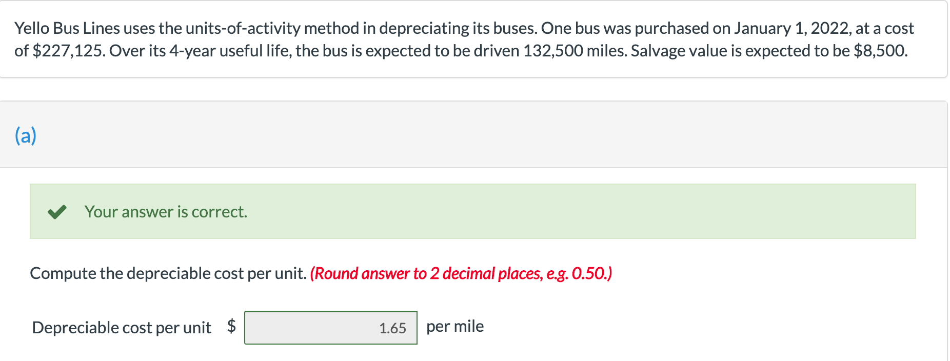 Solved Yello Bus Lines uses the units-of-activity method in | Chegg.com
