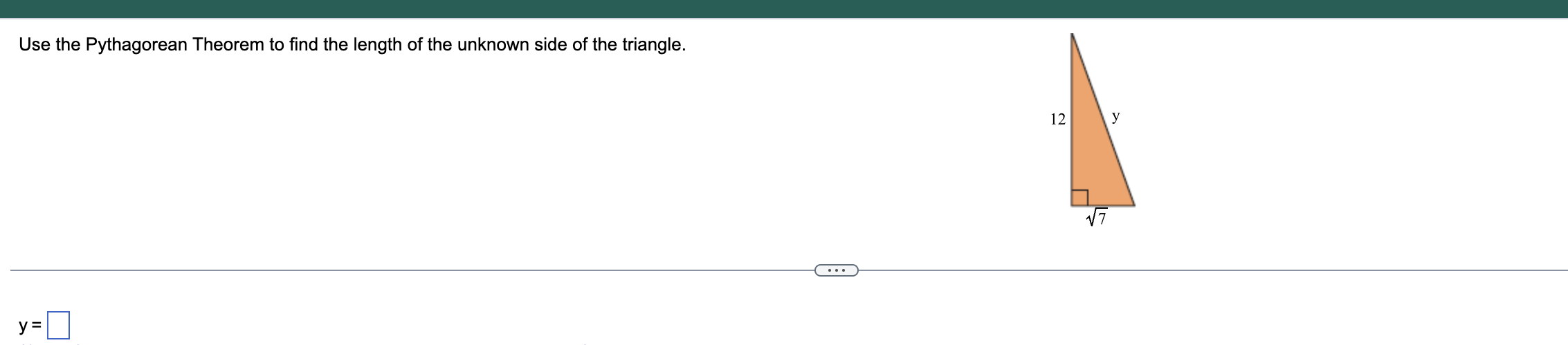 Solved Use the Pythagorean Theorem to find the length of the | Chegg.com