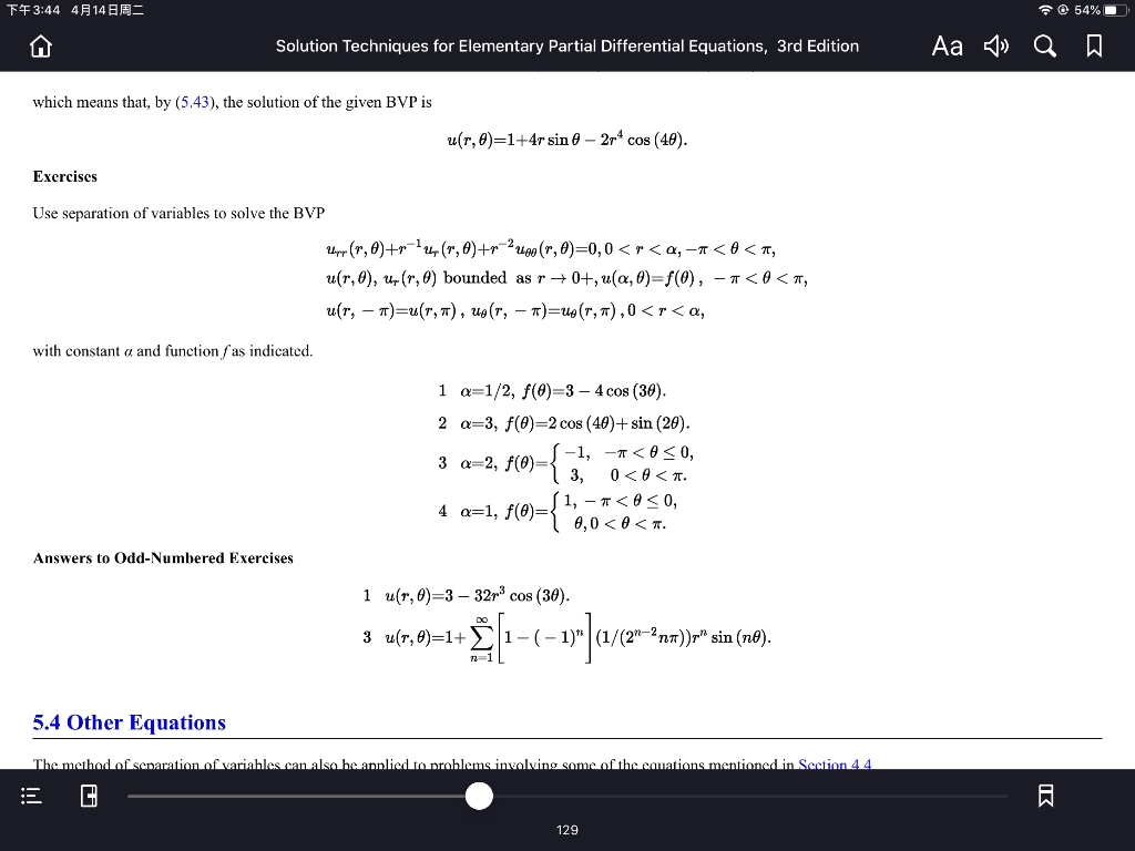 Solved Laplace Equation in a circular Disc. Use the | Chegg.com