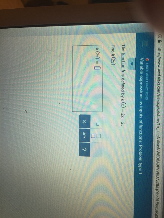 Solved The function h is defined by h(x) = 2x + 2. Find | Chegg.com