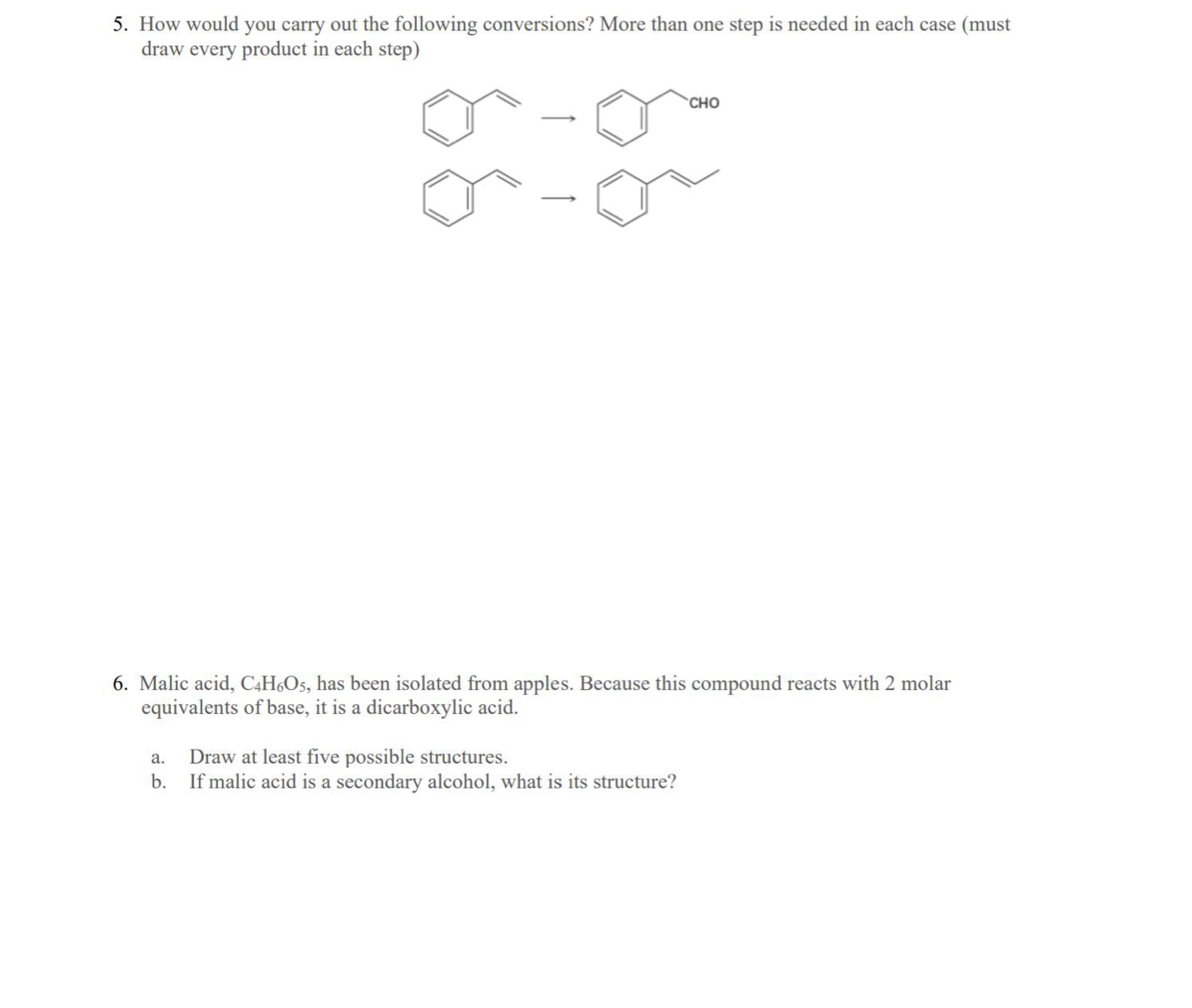Solved 5. How would you carry out the following conversions? | Chegg.com