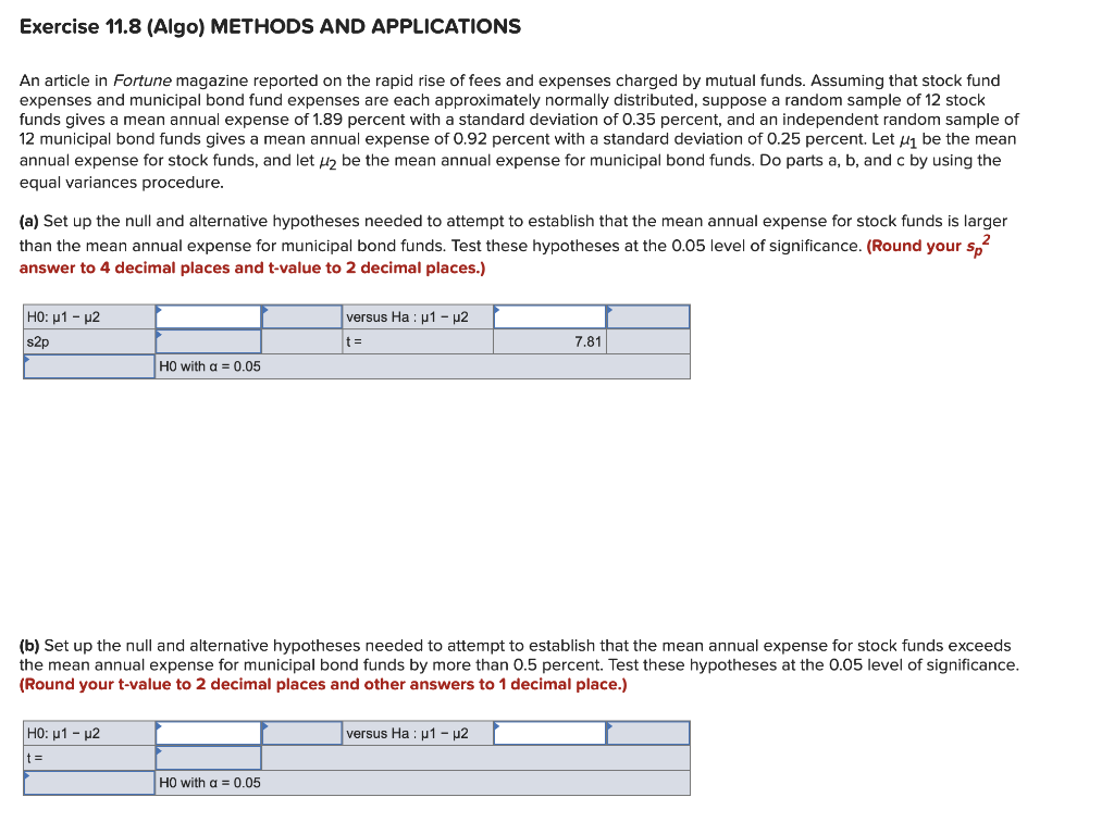 Solved Exercise 11.8 (Algo) METHODS AND APPLICATIONS An | Chegg.com