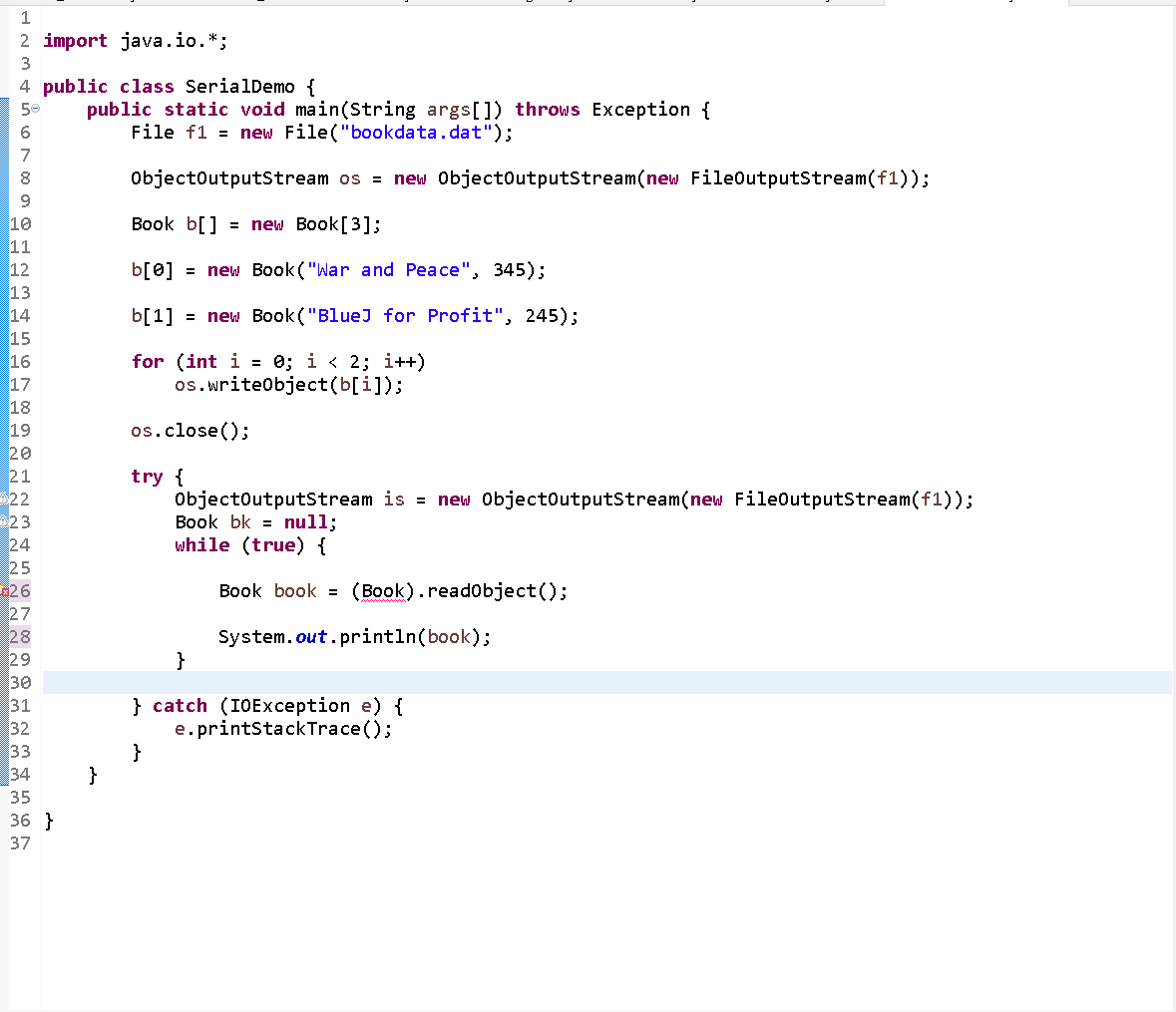 Need help reading an object from file and casting | Chegg.com