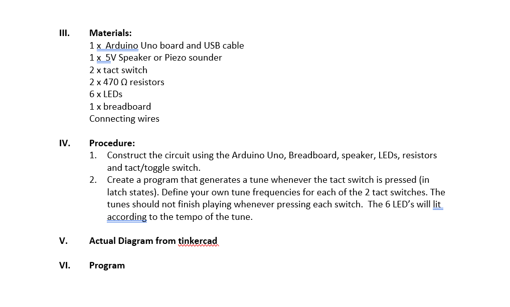 III. Materials: 1 x Arduino Uno board and USB cable | Chegg.com