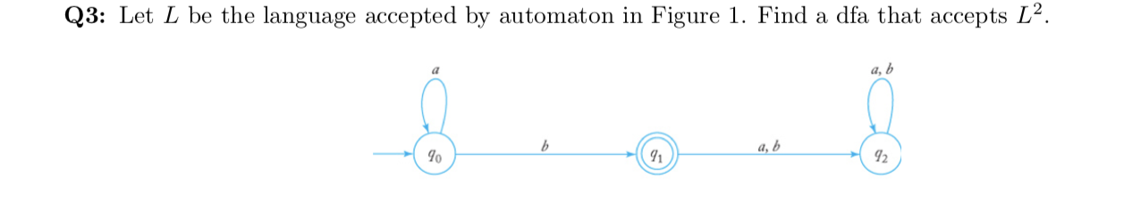 Solved Q3: Let L be the language accepted by automaton in | Chegg.com