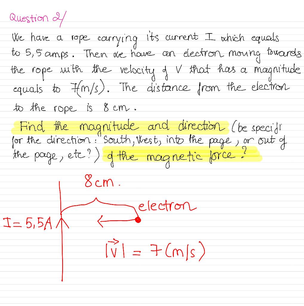 Solved Question al We have a rope carrying its current I | Chegg.com