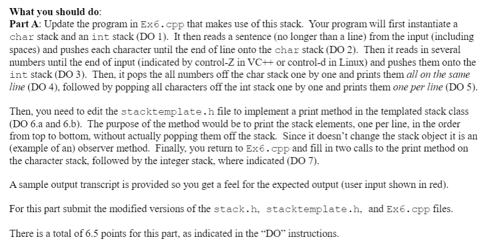 Solved What you should do: Part A: Update the program in | Chegg.com