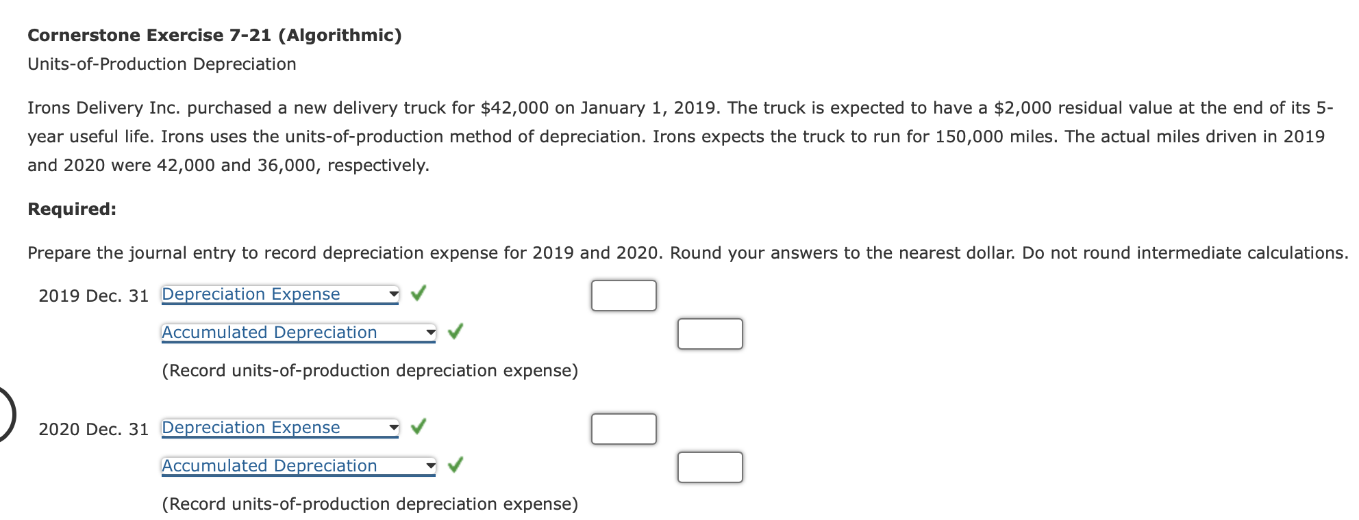 Solved Cornerstone Exercise 7-21 (Algorithmic) | Chegg.com