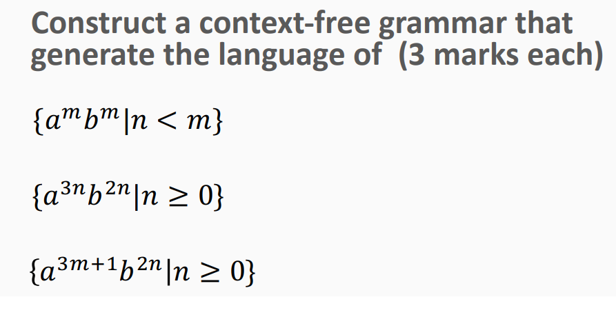 Solved Construct a context-free grammar that generate the | Chegg.com