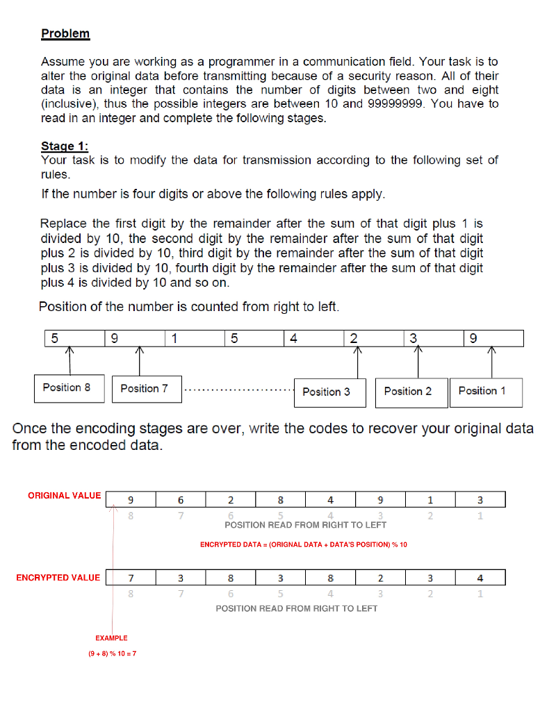 Solved Problem Assume you are working as a programmer in a | Chegg.com