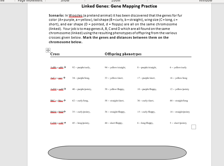 Solved vindow Linked Genes: Gene Mapping Practice Scenario: | Chegg.com
