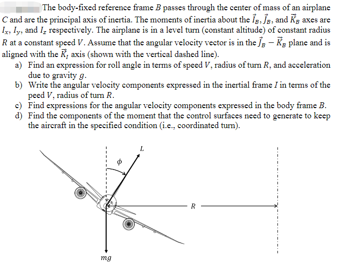 Solved The body-fixed reference frame B passes through the | Chegg.com
