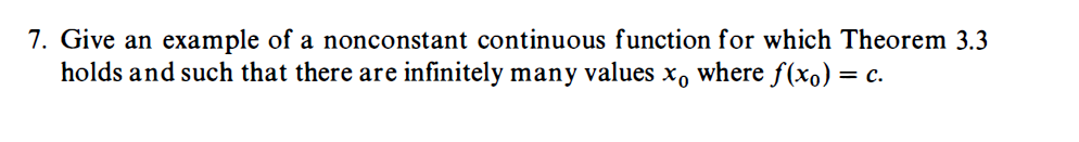 Solved 7. Give an example of a nonconstant continuous | Chegg.com