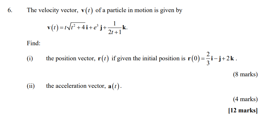 Solved The velocity vector, v(t) of a particle in motion is | Chegg.com