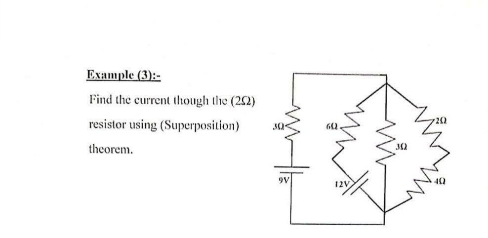 Solved Example (3):- Find the current though the (202) | Chegg.com