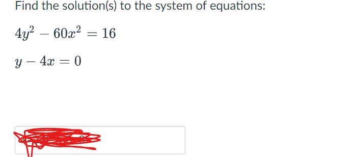 Solved Find the solution(s) to the system of equations: | Chegg.com