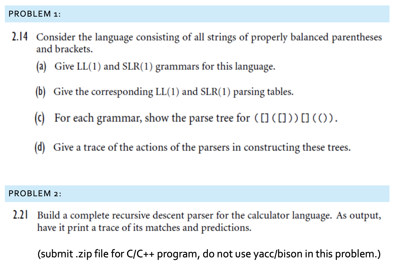 PROBLEM 1: 2.14 Consider the language consisting of | Chegg.com