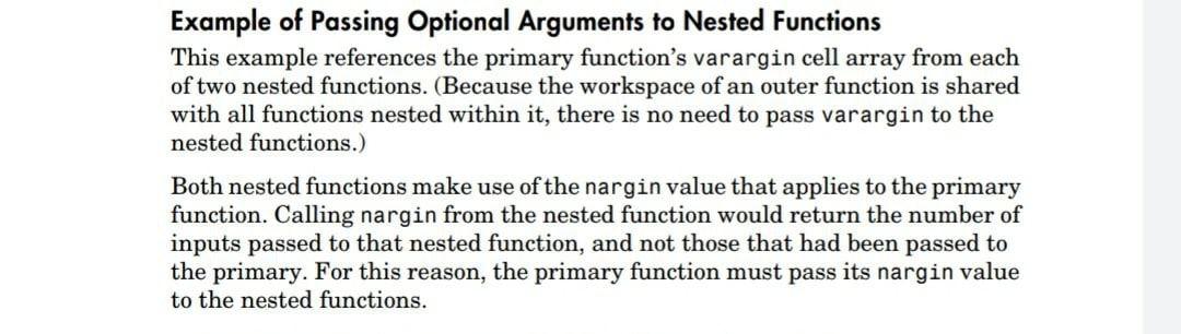 Solved Example of Passing Optional Arguments to Nested | Chegg.com