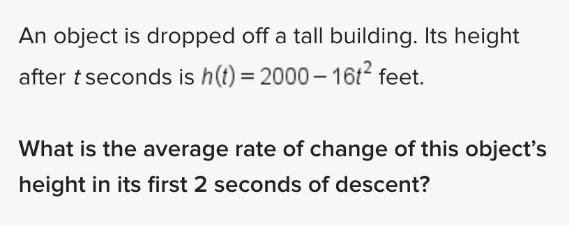 Solved An object is dropped off a tall building. Its height | Chegg.com