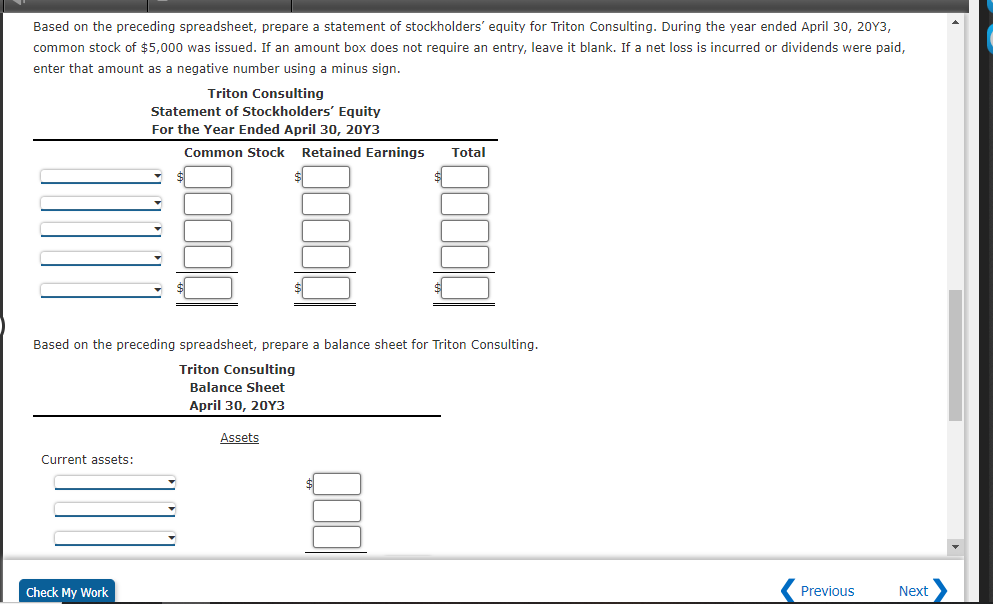 Solved Financial Statements from the End-of-Period | Chegg.com