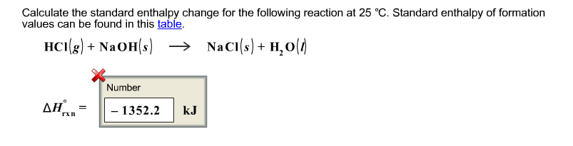 Solved Calculate the standard enthalpy change for the | Chegg.com