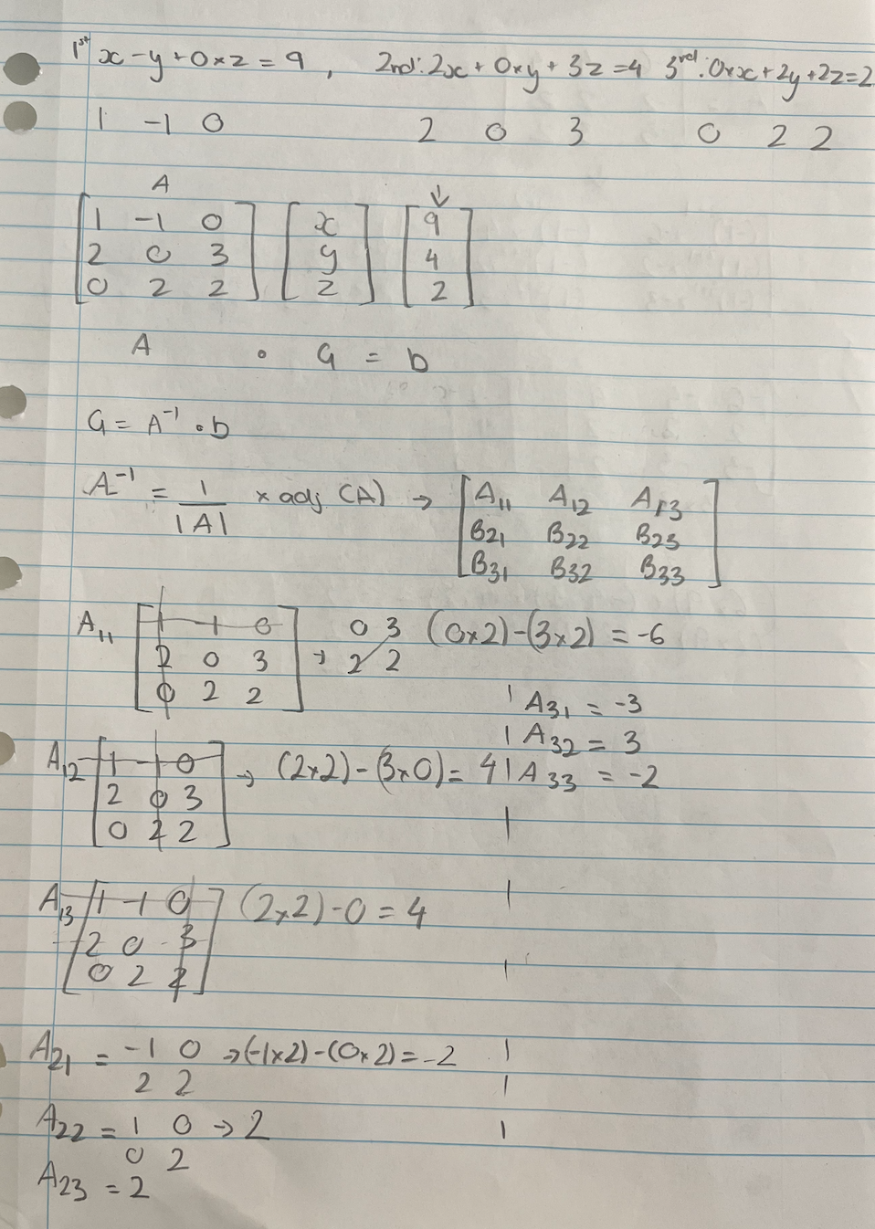 Solved solve for the second system of equationmake the order | Chegg.com