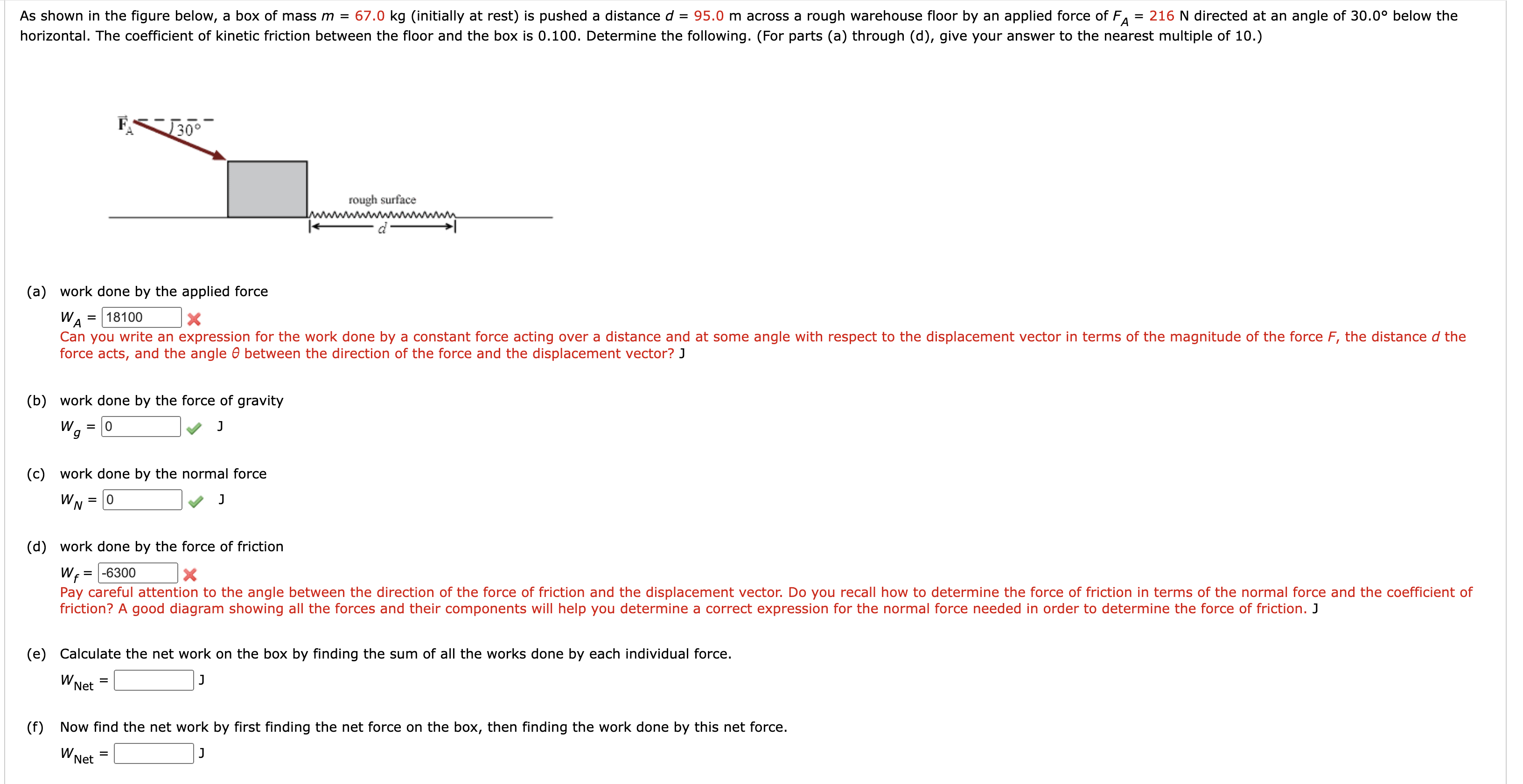 Solved horizontal. The coefficient of kinetic friction | Chegg.com