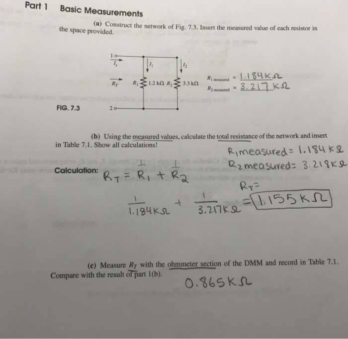 Solved Part1 Basic Measurements (a) Construct the network of | Chegg.com