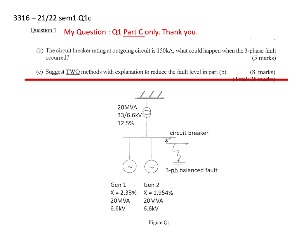 Solved (b) The circuit breaker rating at outgoing circuit is | Chegg.com