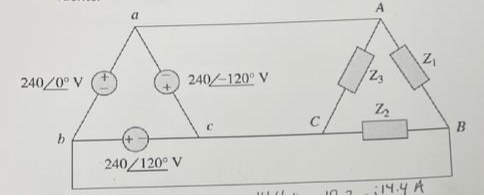 Solved Unbalanced Three-Phase System Consider the connected | Chegg.com