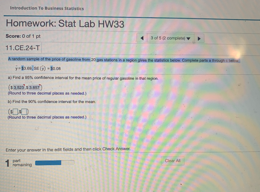 Solved Introduction To Business Statistics Homework: Stat | Chegg.com