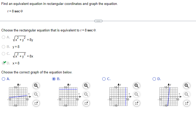 Solved Find an equivalent equation in rectangular | Chegg.com