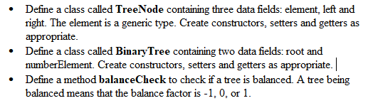 Solved • Define A Class Called Treenode Containing Three 7087