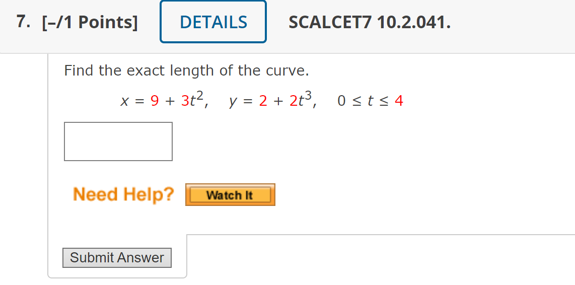 Solved Find the exact length of the curve. | Chegg.com