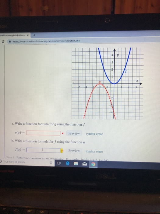 Solved a. Write a function formula for g using the function | Chegg.com