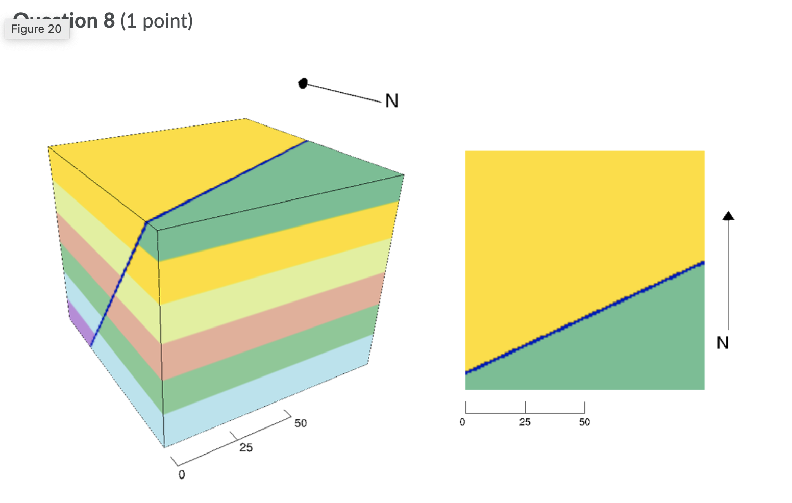 Solved otion 8 (1 point) Figure 20 -N N 50 0 25 50 25 0 | Chegg.com