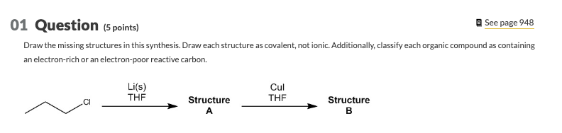 Solved 01 Question (5 points) 빔 See page 948 Draw the | Chegg.com