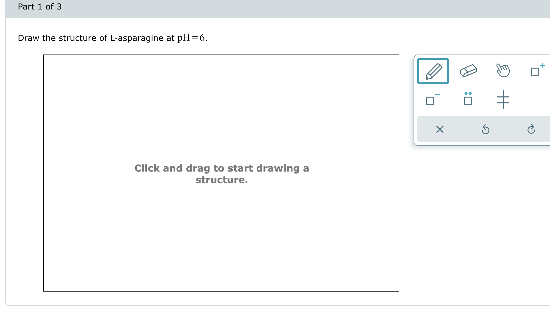 Solved Draw the structure of L-asparagine at pH=6. Click and | Chegg.com
