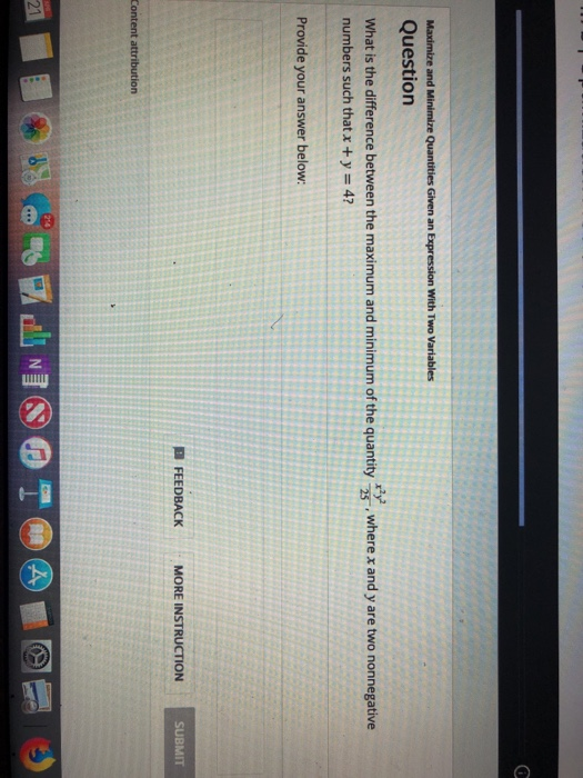 Solved Maximize and Minimize Quantities Given an Expression | Chegg.com