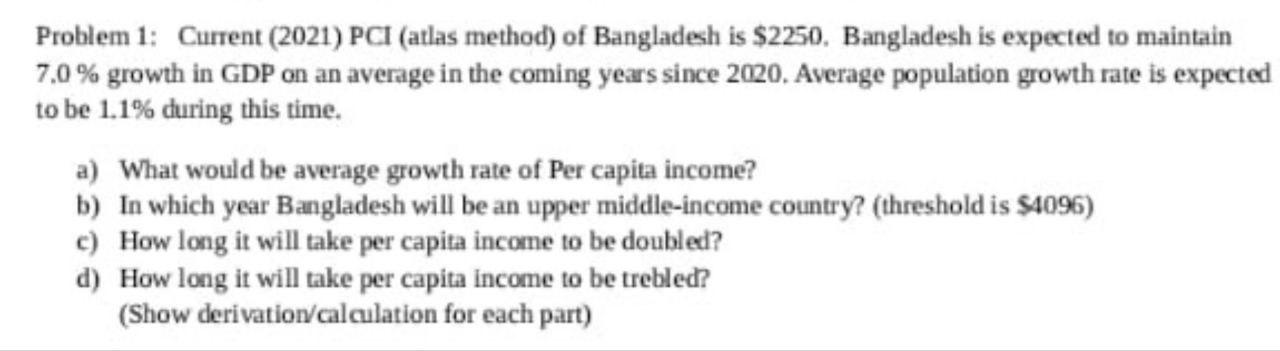Solved Problem 1: Current (2021) PCI (atlas method) of | Chegg.com