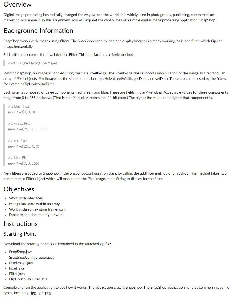 Solved Overview Digital image processing has radically | Chegg.com