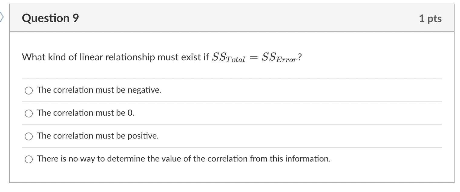 Solved What kind of linear relationship must exist if | Chegg.com