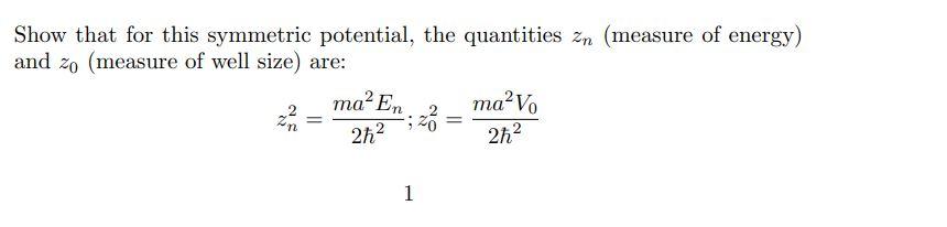 Solved Consider a particle confined in a finite square well | Chegg.com