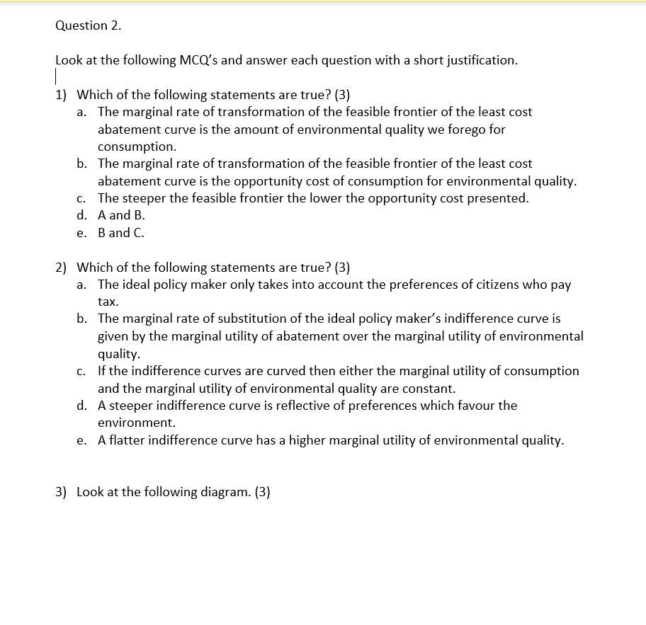 Solved QUESTION 2: PLEASE JUSTIFY ANSWERS,FOR AN UPVOTE. | Chegg.com