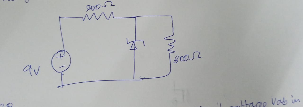 Solved Determine The Current Flowing Through The Zener Diode