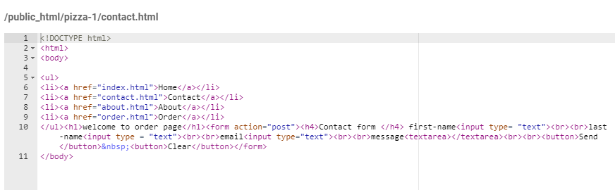 Solved Basic Content Part 1 - Order Form Below are all of | Chegg.com